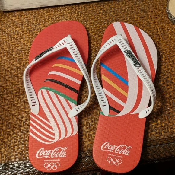 Coca Cola | Shoes | Cocacola Olympic Flip Flops | Poshmark